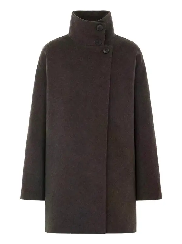 THE DYNAMIS STUDIO Amsterdam Asymmetric Button-up Coat - Brown