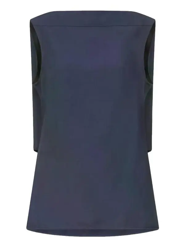 Loulou De Saison Ani Cowl-back Blouse - Blue