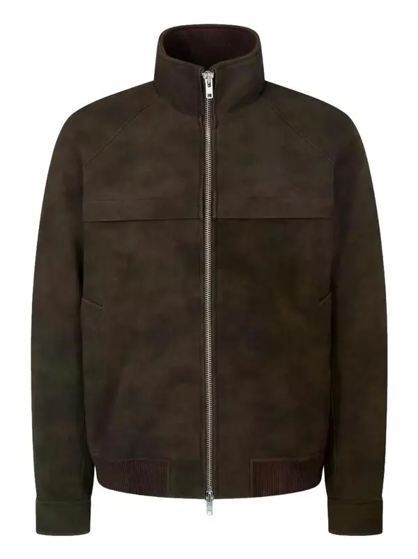 STUDIO TOMBOY Zip-up Suede-effect Jacket - Brown
