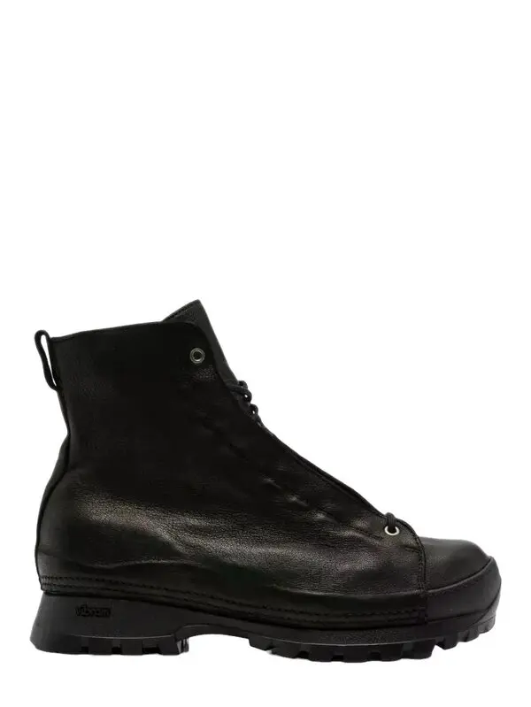 Guidi Leather Lace-up Hiking Boots - Black