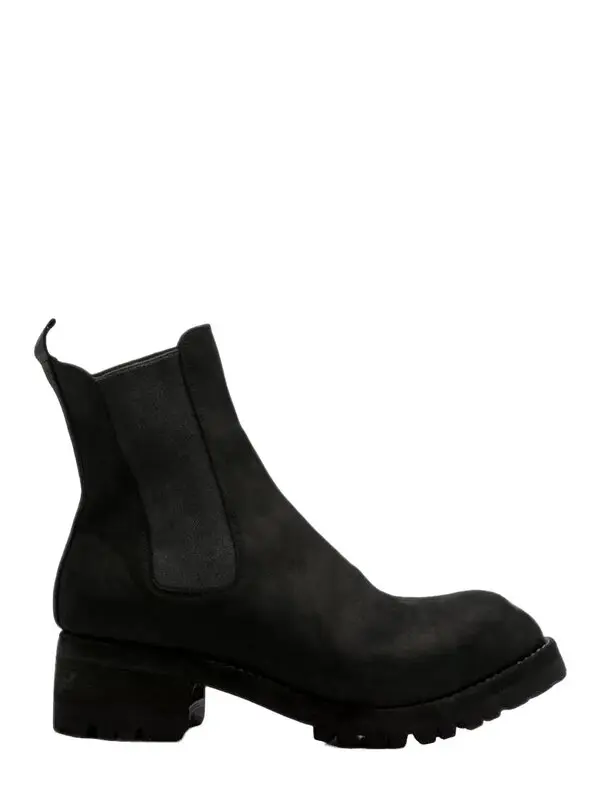 Guidi Chelsea Boots With Chunky Rubber Lug Sole - Black