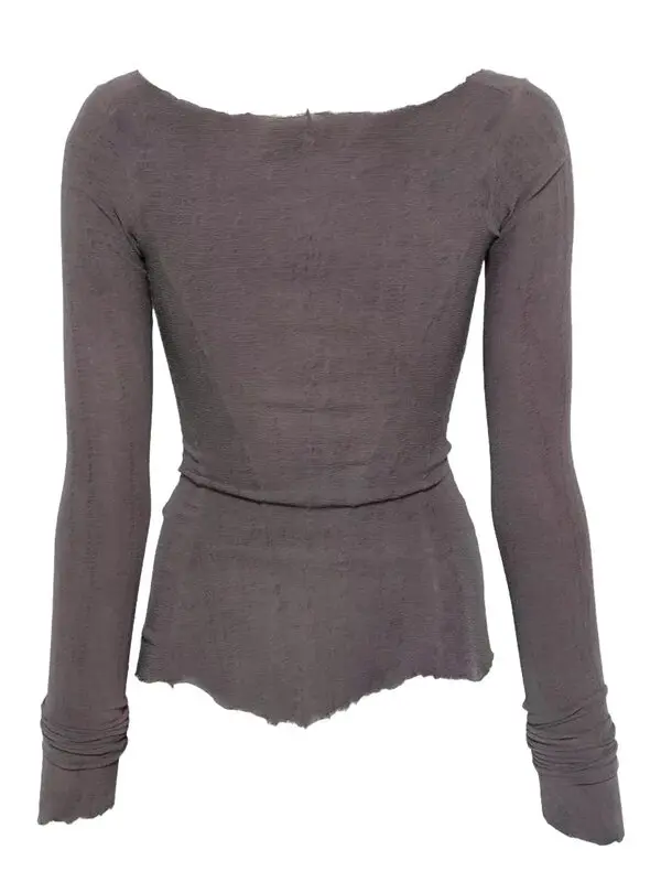 MARC LE BIHAN Raw-edge Panelled T-shirt - Grey