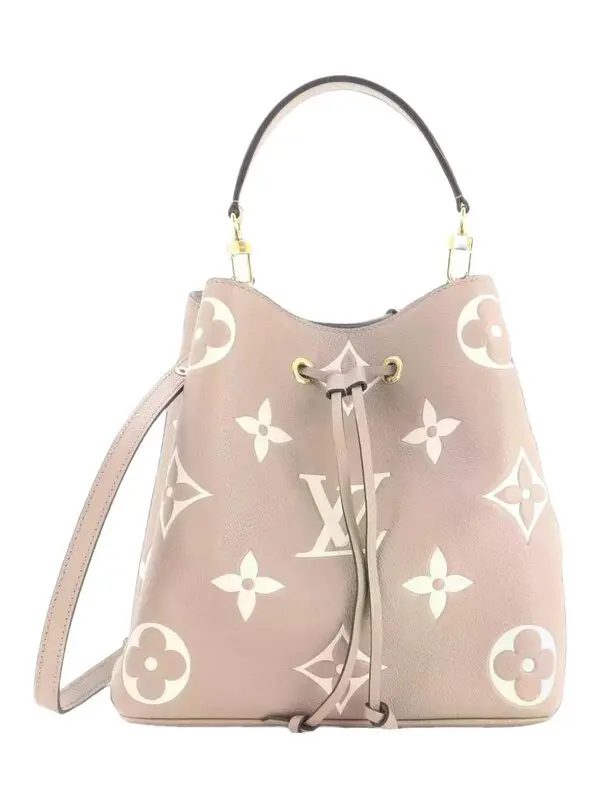 LOUIS VUITTON Bicolor Monogram Empreinte Giant Mm Bucket Bag - Neutrals
