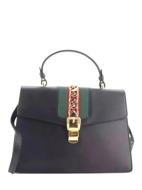Gucci Sylvie Top Handle Bag - Black