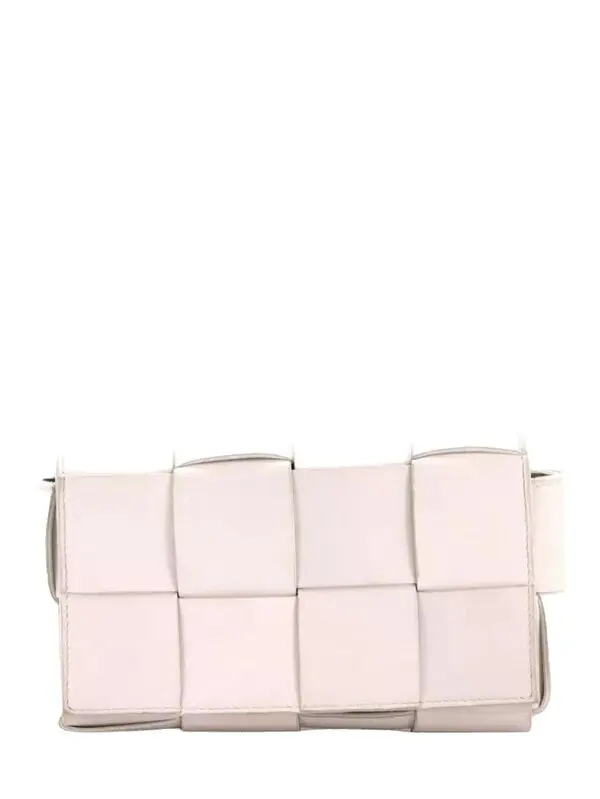 Bottega Veneta Maxi Intrecciato Crossbody Bag - White
