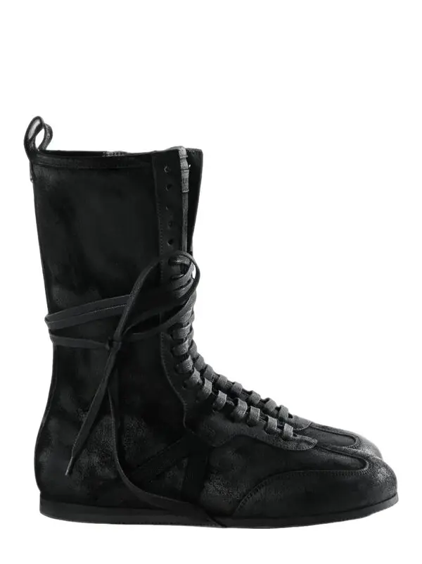ANN DEMEULEMEESTER Lace-up High-top Sneakers - Black