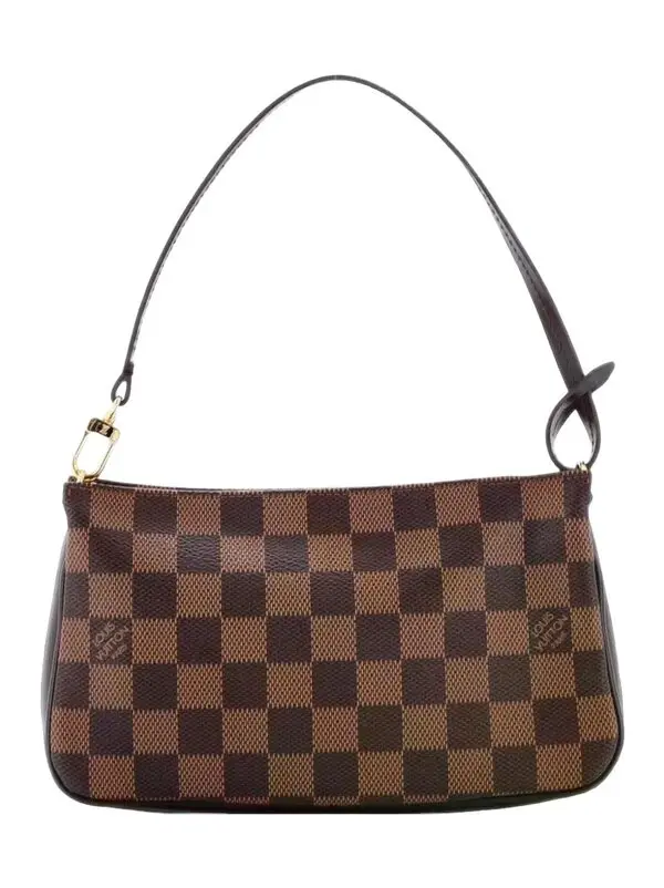 LOUIS VUITTON Damier Navona Pochette Accessories Clutch Bag - Brown