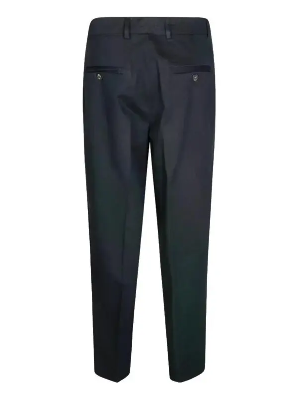 AMARANTO Pleated Side-stitch Trousers - Black