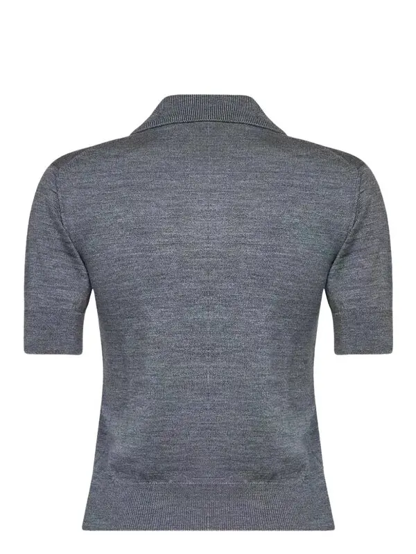 AMI Paris Short Sleeve Polo Shirt - Grey