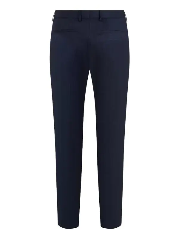 BOSS Extra-slim-fit Virgin-wool Serge Trousers - Blue