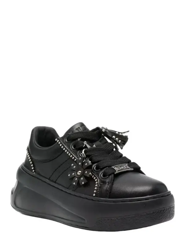 CULT Nirvana Stud-embellished Leather Sneakers - Black
