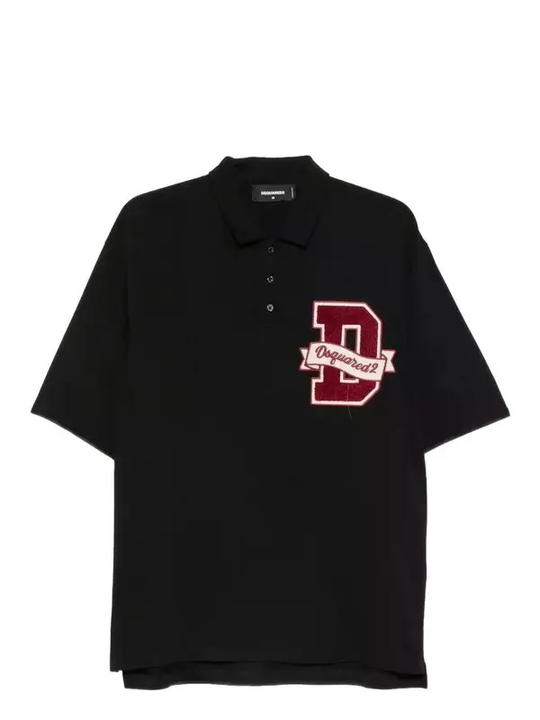 Dsquared2 Logo-patch Polo Shirt - Black