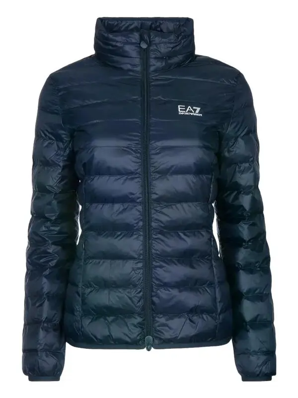 EA7 Quilted Zip-up Jacket - Blue