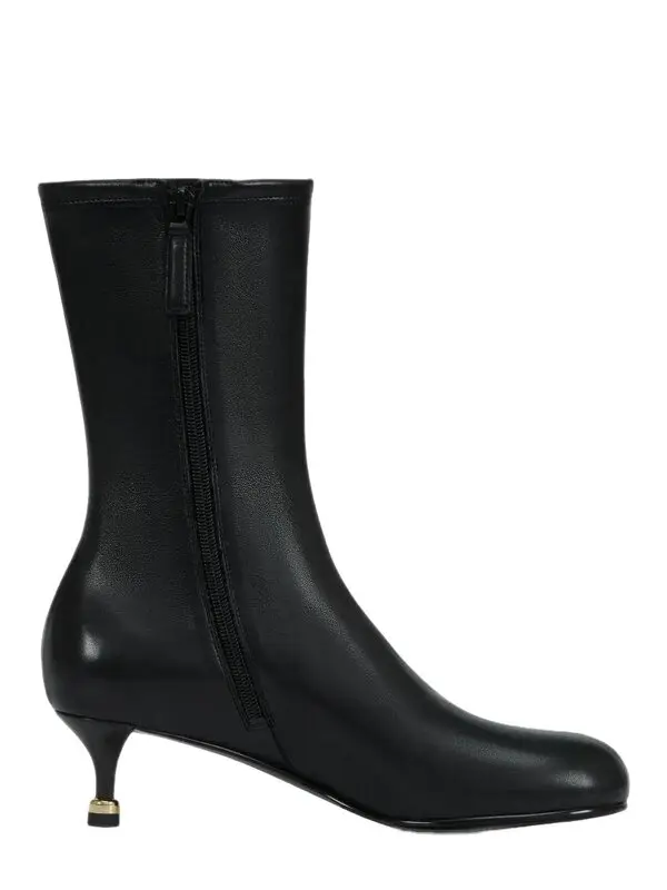 POTAMY Round-toe Heeled Ankle Boots - Black