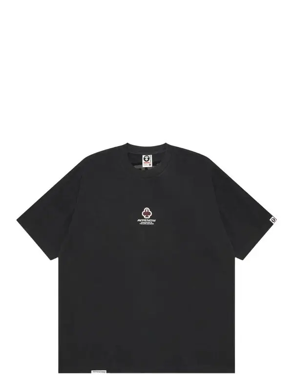 AAPE BY *A BATHING APE Moonface Logo-print T-shirt - Black