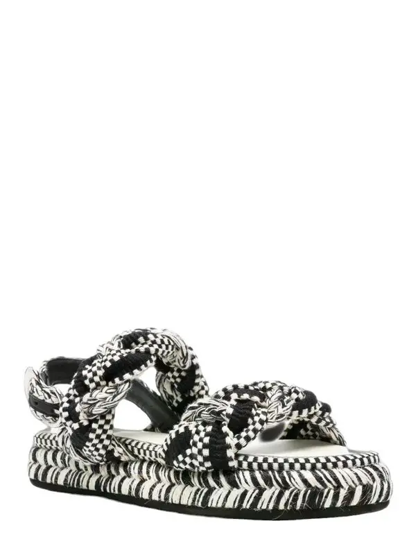 AMAMBAIH Maria Braided Slingback Sandals - Black