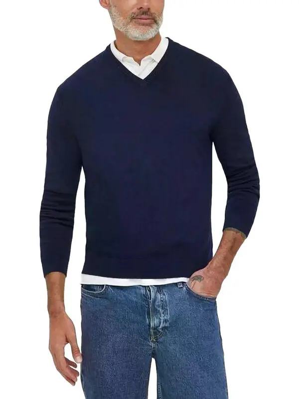 BENETTON V-neck Sweater - Blue