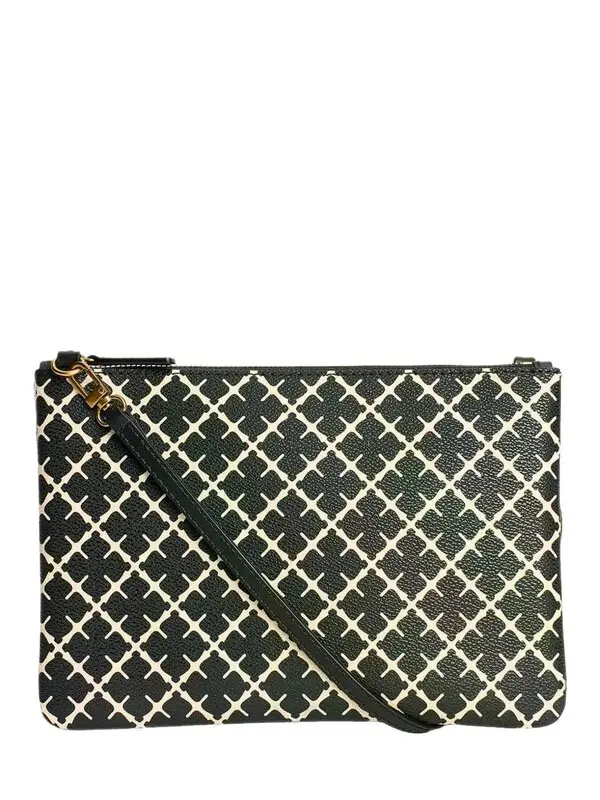 BY MALENE BIRGER Geometric Pattern Clutch Bag - Black