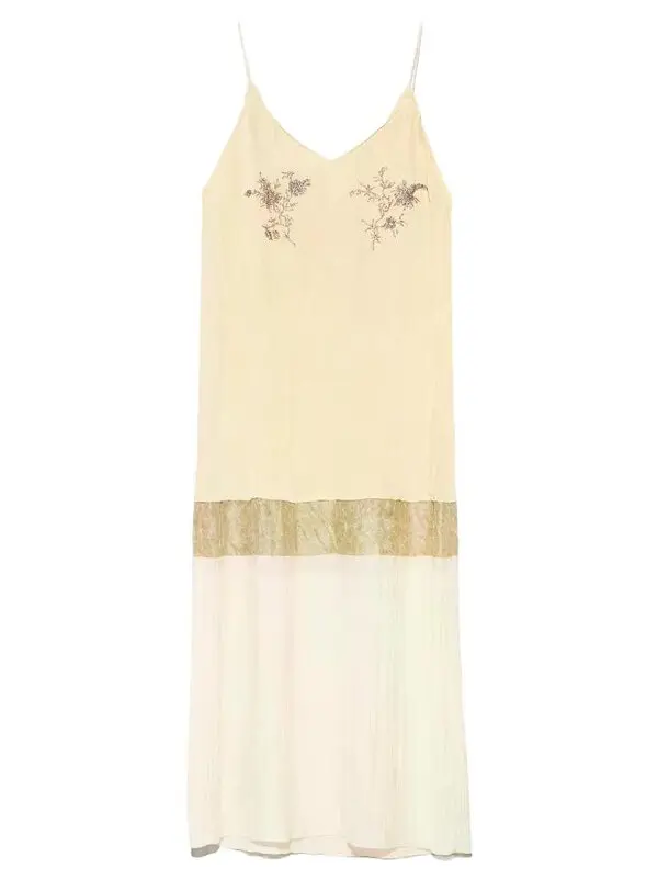 Bimba Y Lola Ocher Straight Midi-dress - Neutrals