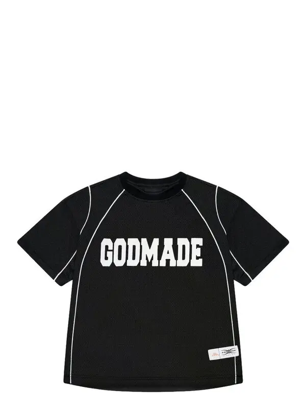 GODMADE Jersey Piped Logo-print T-shirt - Black
