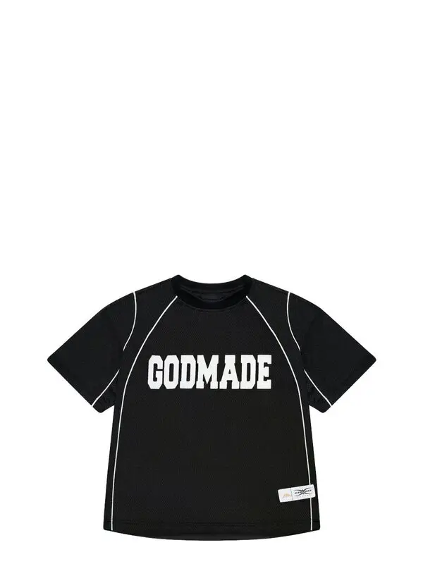 GODMADE Jersey Piped Logo-print T-shirt - Black