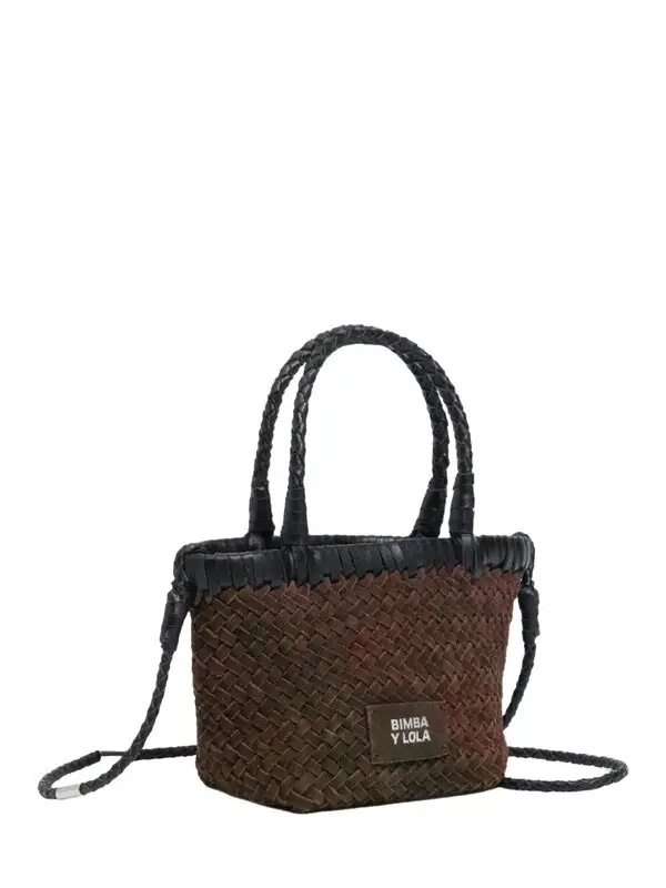 Bimba Y Lola Braided Suede Crossbody Bag - Brown