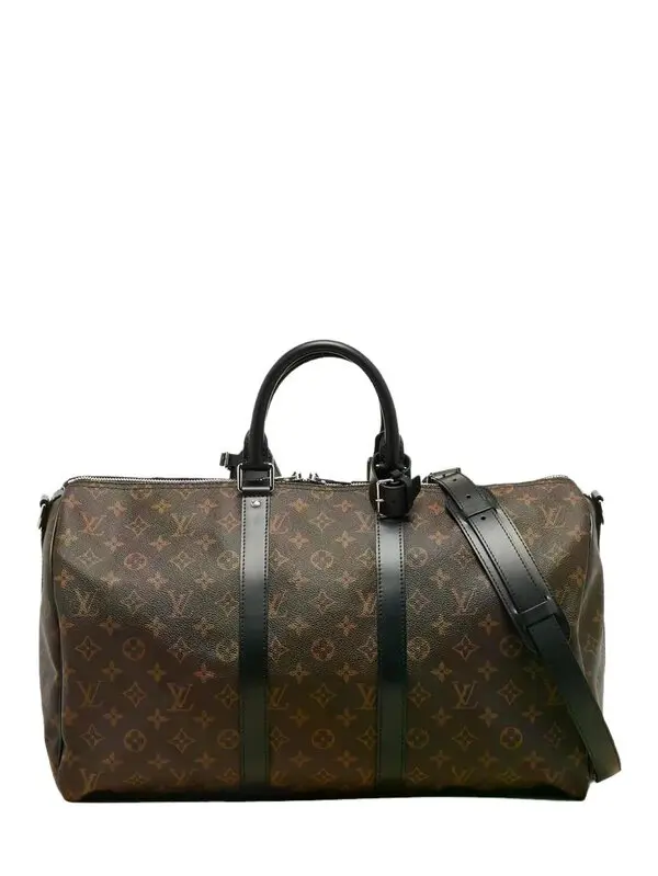 LOUIS VUITTON Monogram Keepall Bandouliere Duffel Bag - Brown