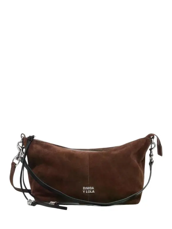 Bimba Y Lola Medium Suede Crossbody Bag - Brown