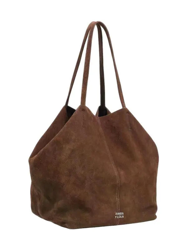 Bimba Y Lola Suede Maxi Shopper Bag - Brown