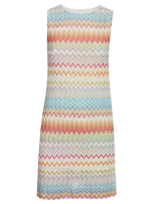 Missoni Zigzag Knit Mini Dress - Neutrals