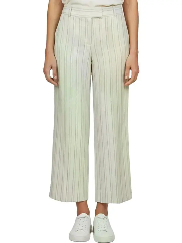 Missoni Green Stripe Lurex-knit Trousers - Neutrals