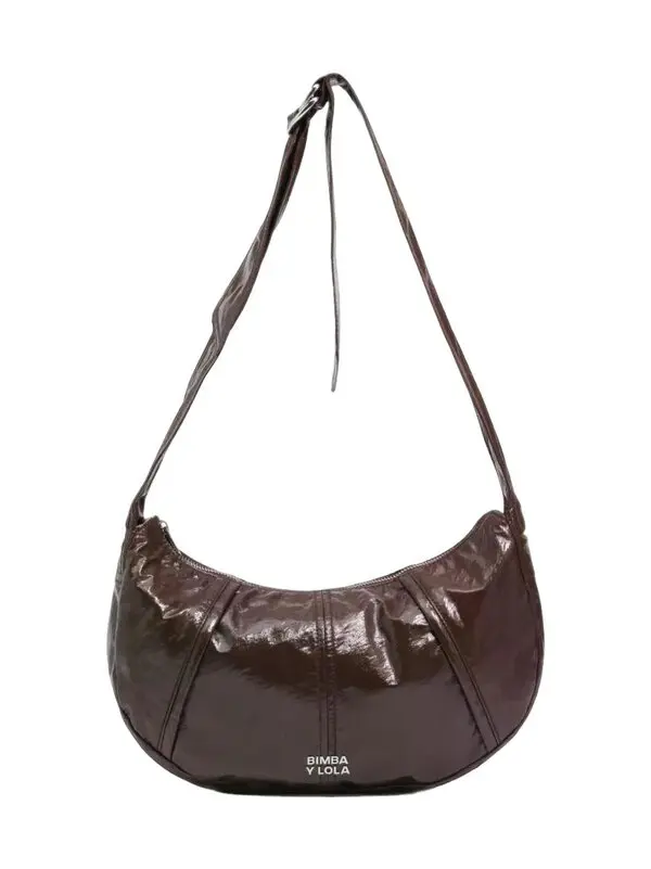 Bimba Y Lola Medium Moon Glitter Bag - Brown