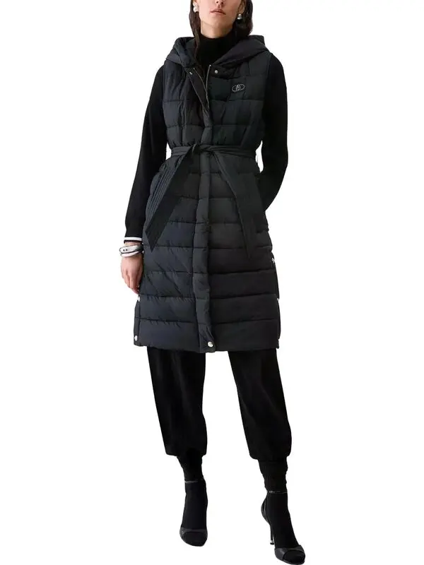 Liu Jo Long Quilted Gilet - Black