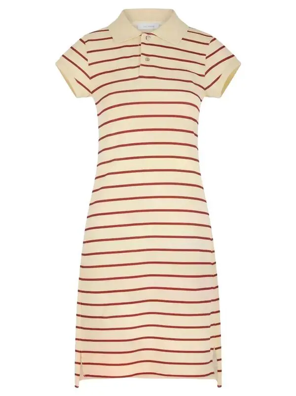 Rabanne Striped Polo Dress - Neutrals