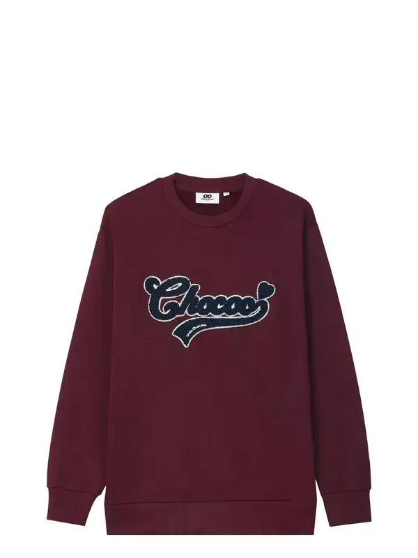 CHOCOOLATE Logo Patch Cotton Sweatshirt - Red