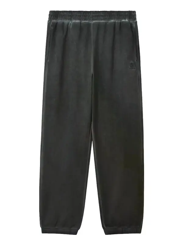 Izzue Faded-effect Logo-embroidered Track Pants - Black