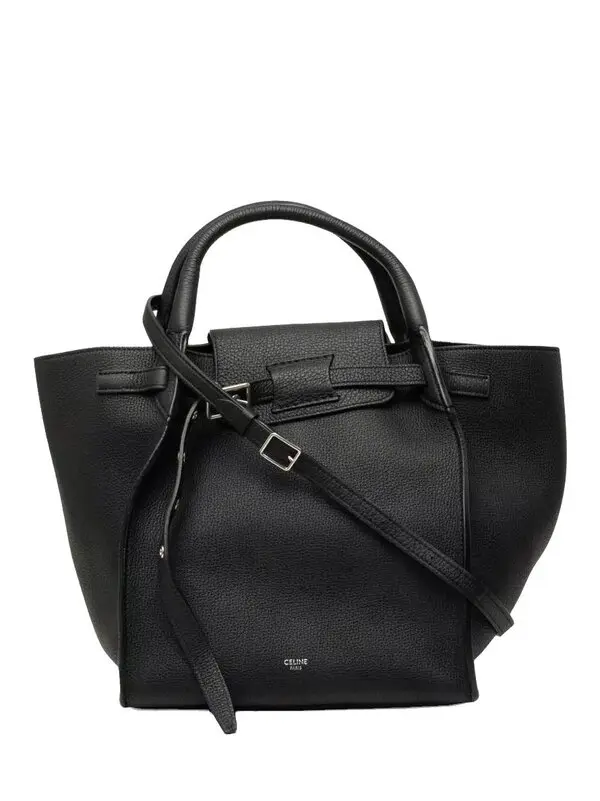Celine Supple Grained Calfskin Satchel Bag - Black