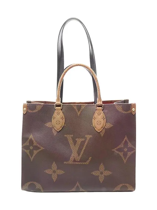 LOUIS VUITTON Monogram Reverse Giant Onthego Mm Satchel - Brown