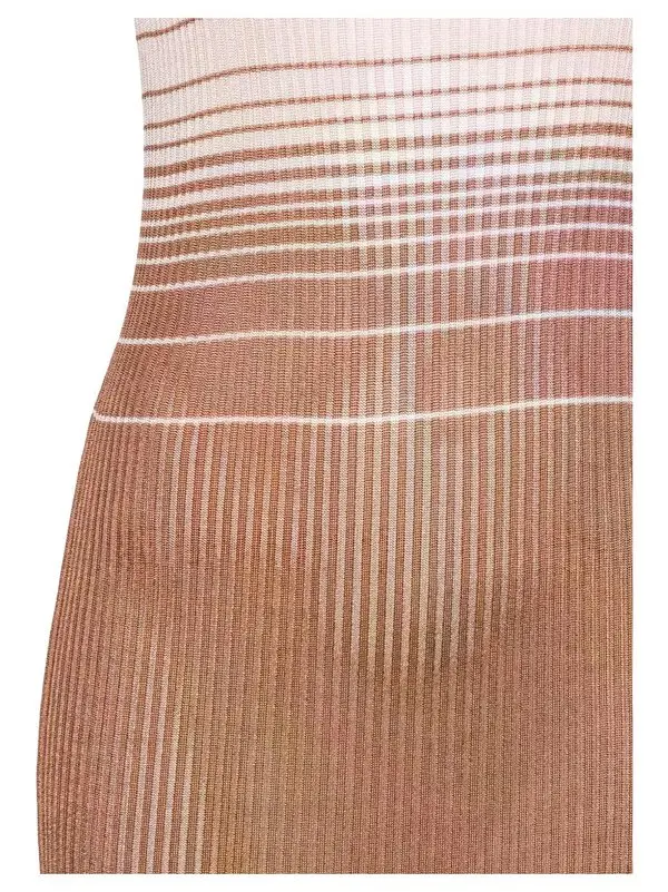 ROBERTO COLLINA Gradient Effect Ribbed-knit Maxi Dress - Brown
