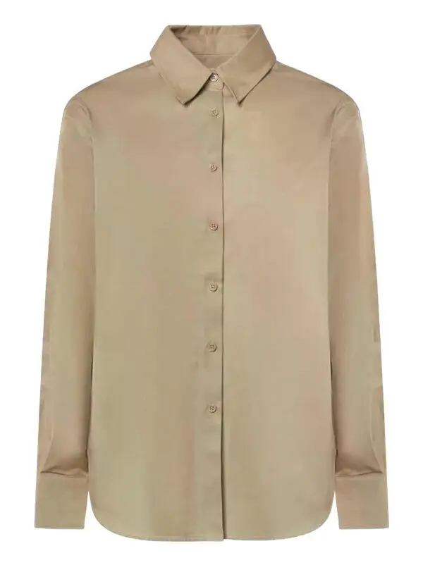 THE FRANKIE SHOP Long Sleeve Button-down Shirt - Neutrals