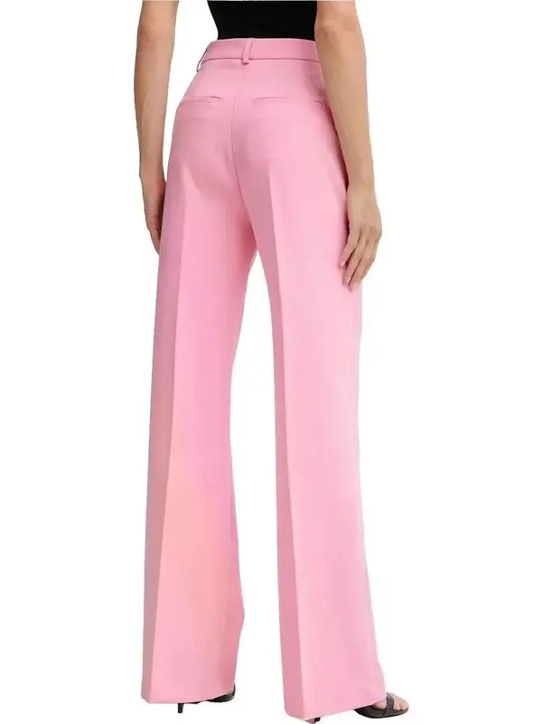 MORGAN Pressed Crease Flared Trousers - Pink