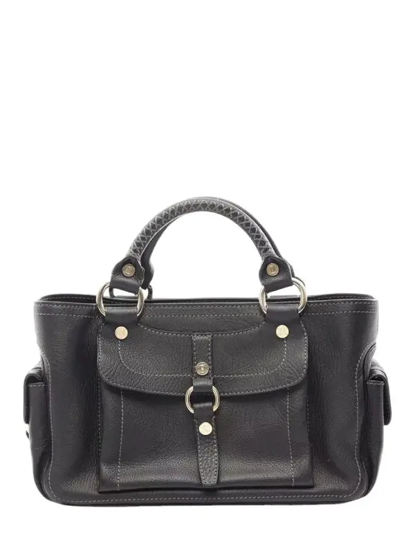 Celine Leather Boogie Tote Bag - Black