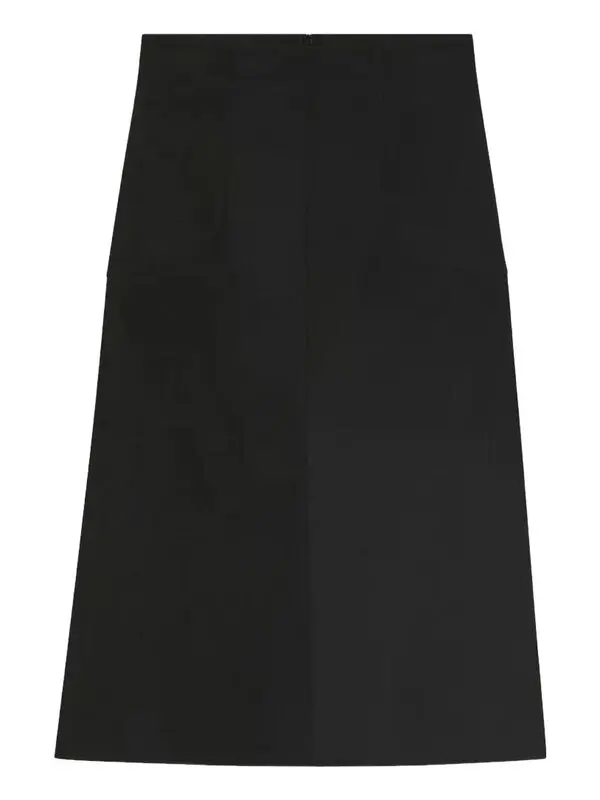 Hugo Flared Skirt With Seam Details - Black