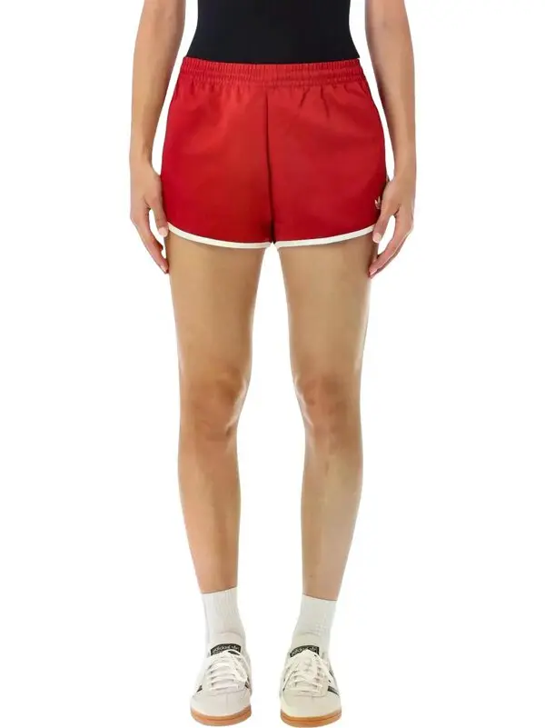 Adidas Side-stripe Shorts With Embroidered Trefoil Logo - Red
