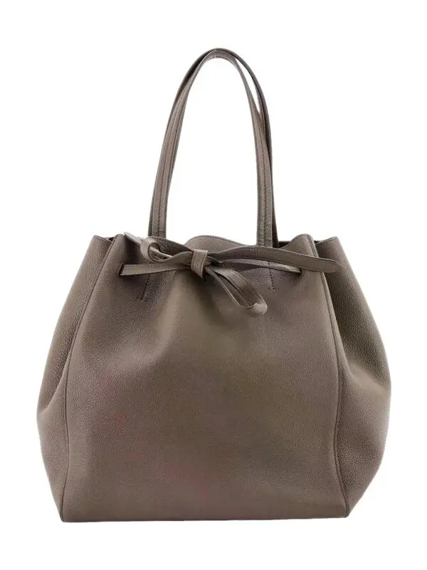 Celine Phantom Tie Cabas Leather Medium Tote Bag - Brown