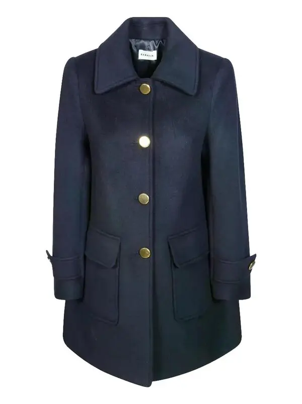 P.a.r.o.s.h Button-up Wool Coat - Blue