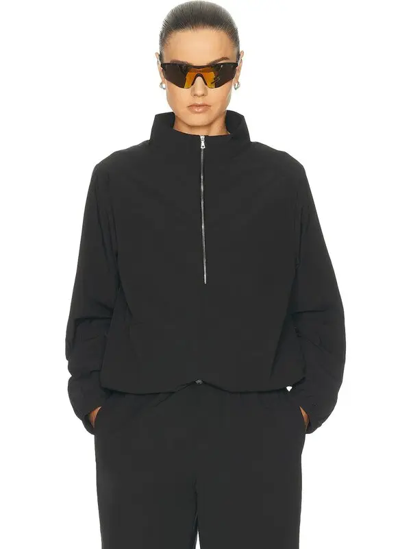 Literary Sport Virginia Half Zip Sweater - Black