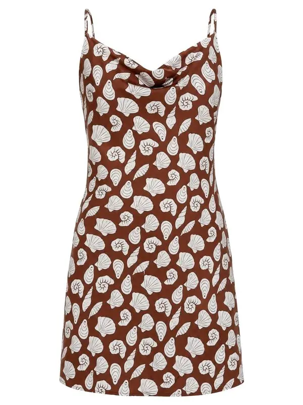 PALM COLLECTIVE Luna Cove Slip Dress - Brown