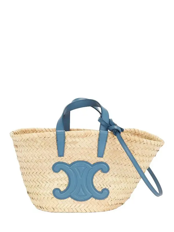 Celine Raffia Teen Classic Panier Tote - Beige