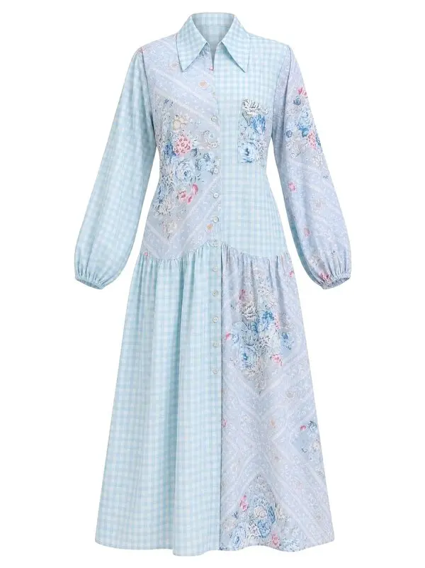 PALM COLLECTIVE Tulonne Maxi Dress - Blue